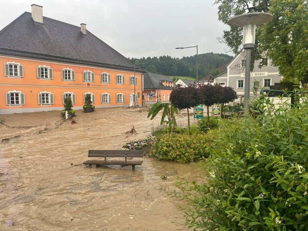 Unwetterkatastrophe im Ortsgebiet - Freiwillige Feuerwehr Deutschfeistritz